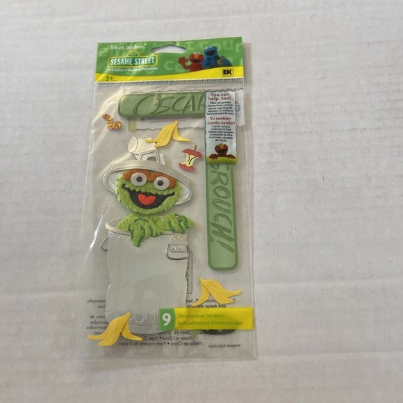 Other | New Pack Of Sesame Street Stickers Oscar The Grouch J45 | Poshmark